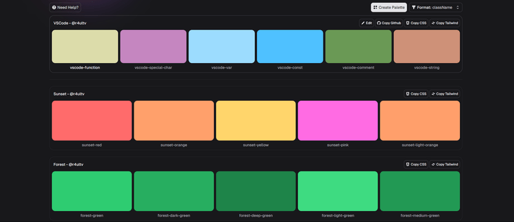 Tailwind Color Palette - Raul Carini