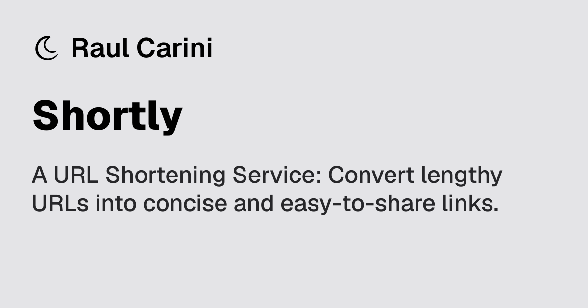 Shortly - Raul Carini