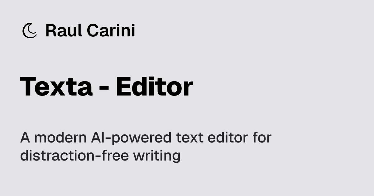 Texta - Editor - Raul Carini